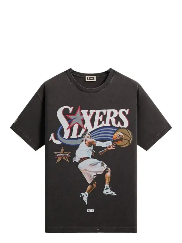 Kith For Nba All-star Philadelphia 76ers Allen Iverson Vintage T-shirt - Black