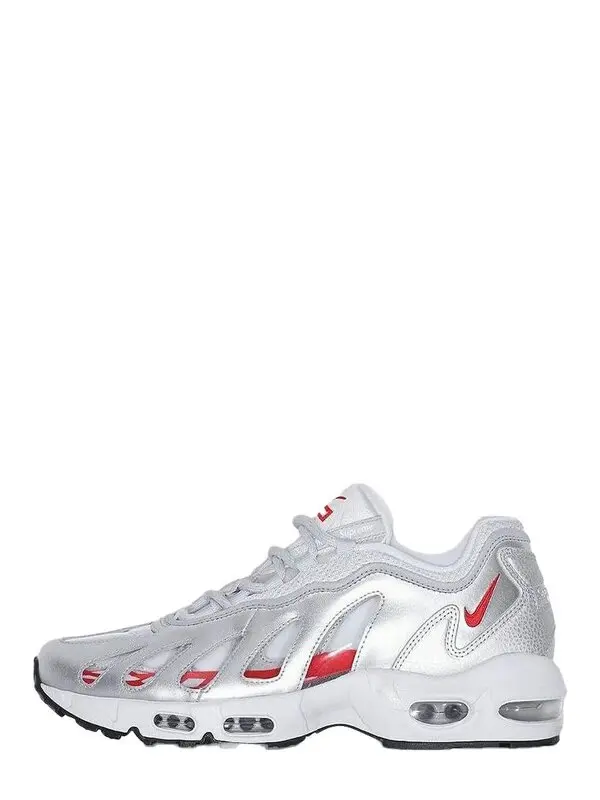 Nike X Supreme Air Max 96 'metallic Silver' Sneakers - Silver/white/red