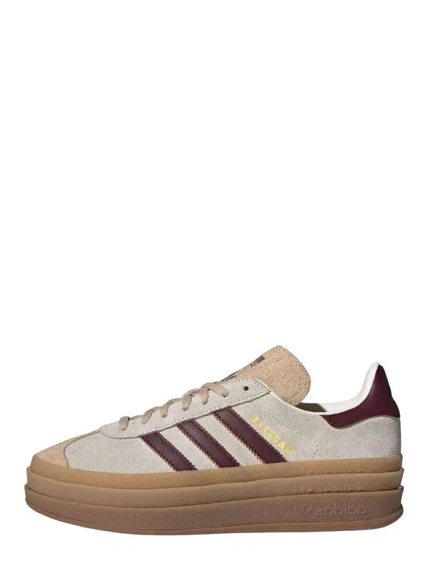 Adidas Gazelle Platform Sneakers - Beige/burgundy