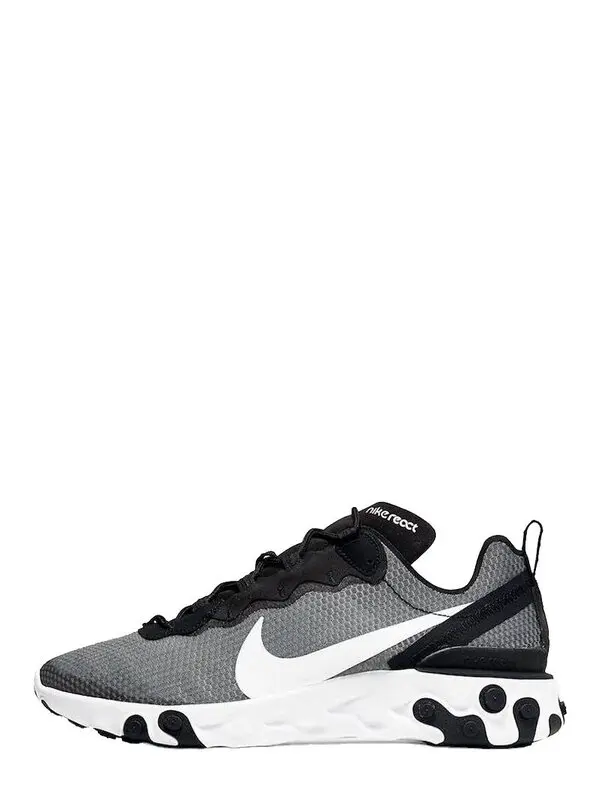 Nike React Element 55 Anthracite Lace-up Sneakers - Black/white