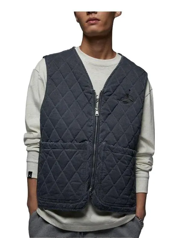 JORDAN Flight Heritage Quilted Vest - Black