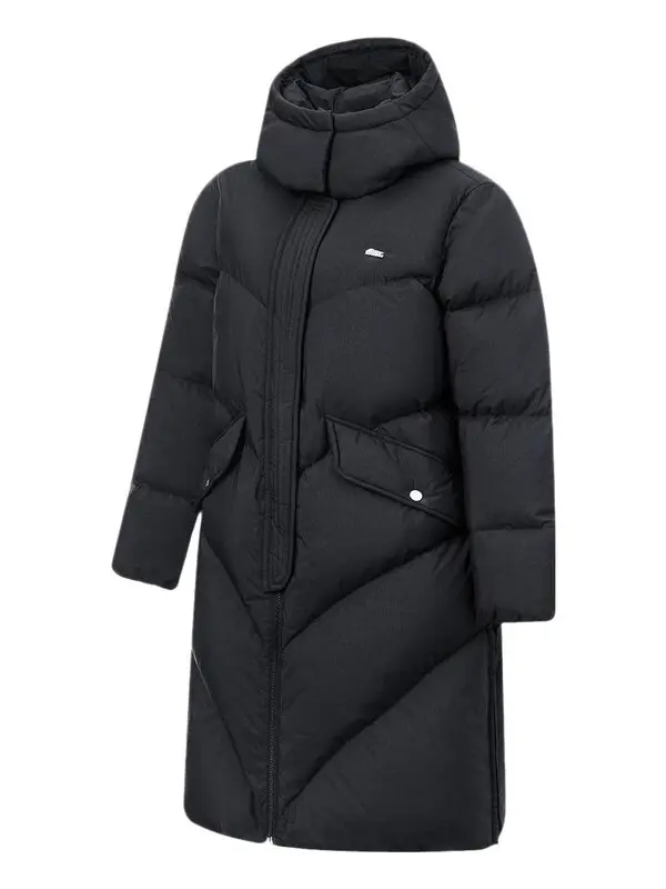LI-NING Logo Long Down Jacket - Black