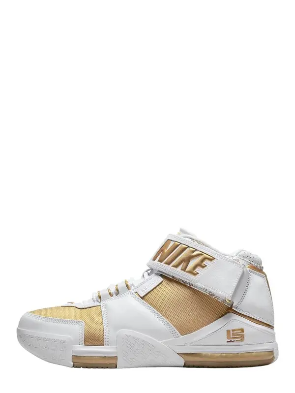 Nike Zoom Lebron 2 Retro 'maccabi' 2022 High Top Sneakers - White/gold