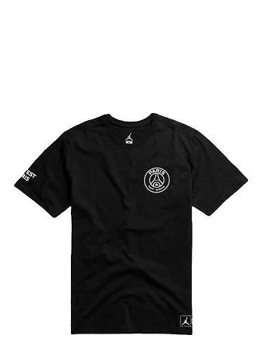 JORDAN X Paris Saint-germain Crossover Logo Short Sleeve Tee - Black