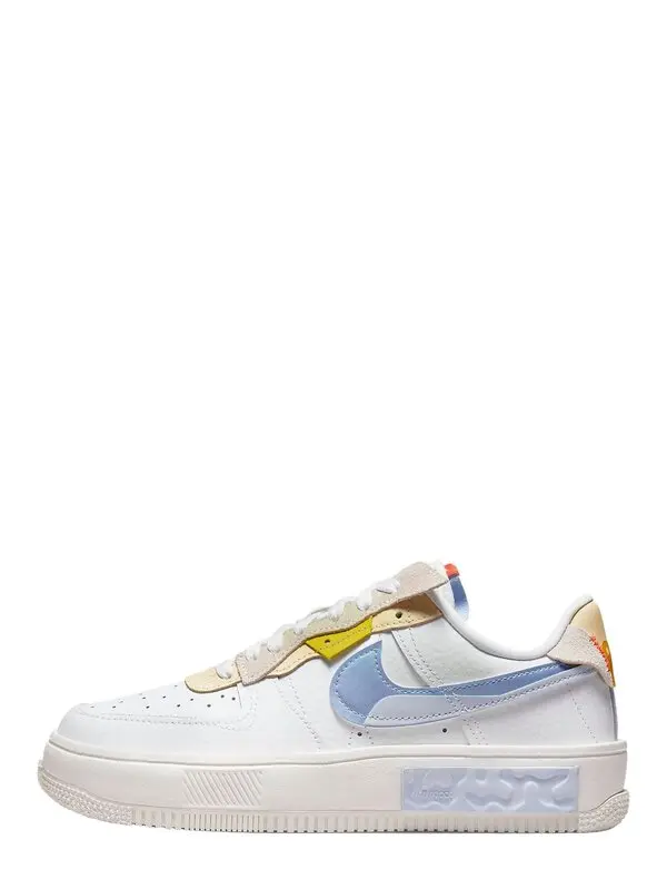 Nike Force 1 Fontanka 'set To Rise' Low Top Sneakers - White/blue/yellow
