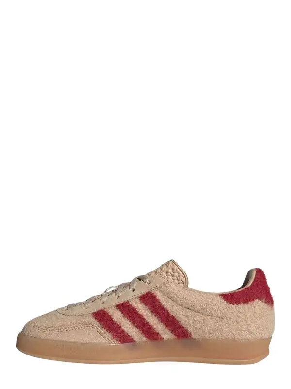 Adidas Gazelle Indoor Furry Sneakers - Tan/red
