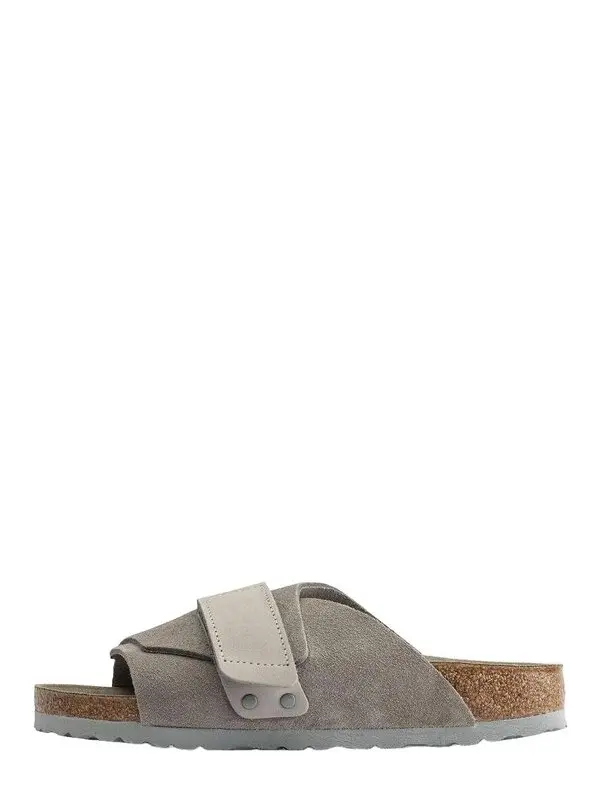 BIRKENSTOCK Kyoto Nubuck/suede Leather Narrow Fit Sandal - Grey