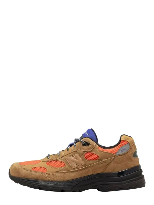 NEW BALANCE X Action Bronson 992 Made In Usa "tiger Eye" Sneakers - Tan/red/blue