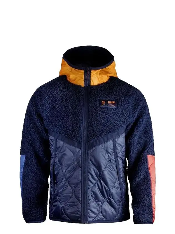 Nike Fc Barcelona Color Block Hooded Jacket - Default Colorway