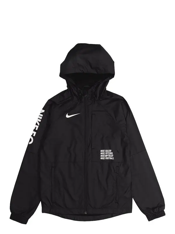 Nike Football Fc Zipper Hooded Windproof Sports Jacket - Black