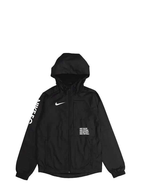 Nike Football Fc Zipper Hooded Windproof Sports Jacket - Black