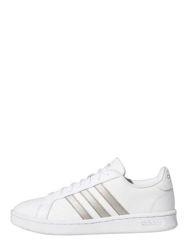 Adidas Grand Court Platinum Metallic Sneakers - White