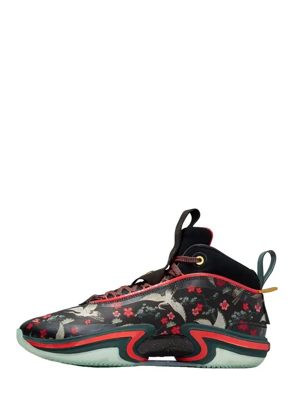 JORDAN Rui Hachimura X Air 36 'cranes' High Top Sneakers - Blackred