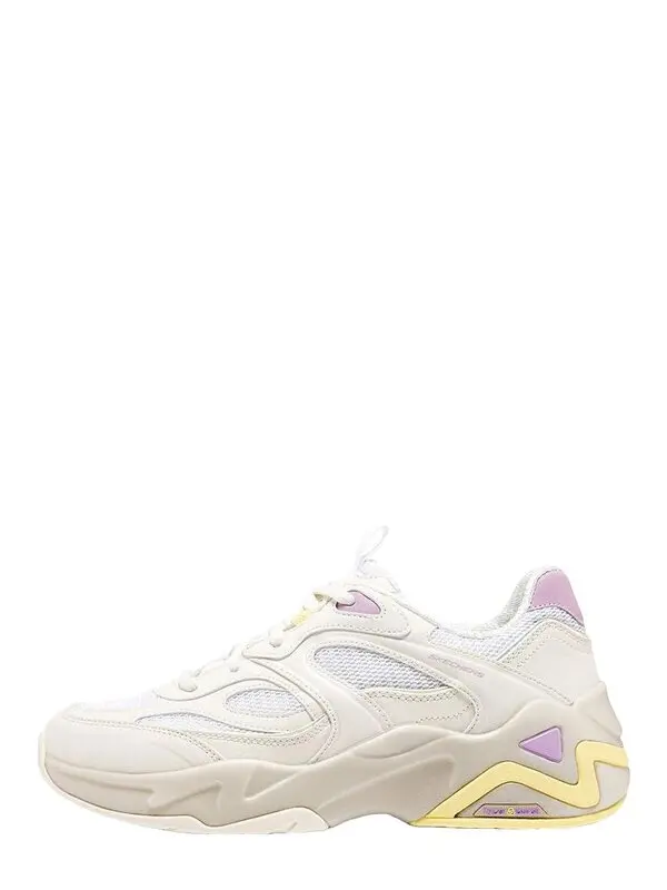 Sketchers D'lites Hyper Burst Low Top Sneakers - White/pink/yellow