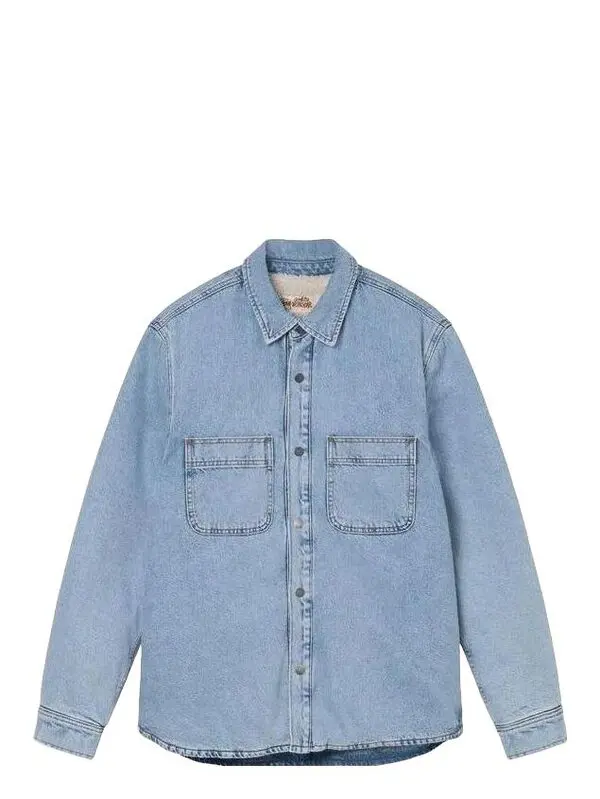StÜssy Sherpa Lined Shirt - Blue