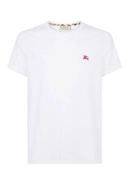 Burberry Logo Pattern Short Sleeve - White