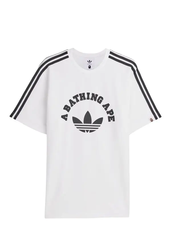Adidas X Bape T-shirt Asia Sizing 'white - White/black