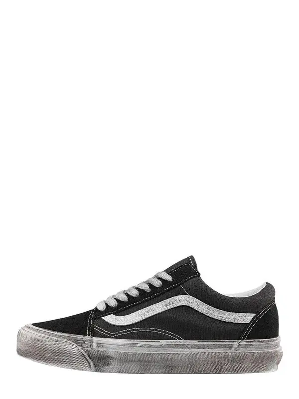 VANS Og Old Skool Lx Distressed Low Top Sneakers - Black/white