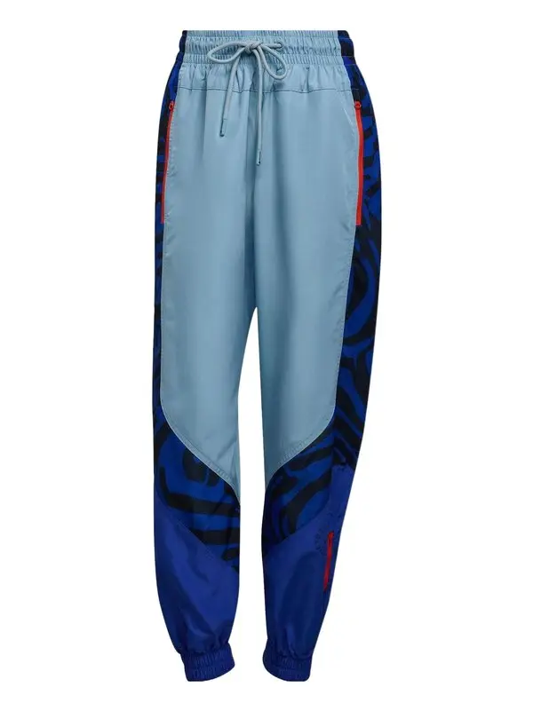 Adidas By Stella Mccartney Printed Woven Track Pants - Blue