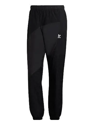 Adidas Originals Casual Solid Color Splicing Sports Pants/trousers/joggers Black - Multi-color