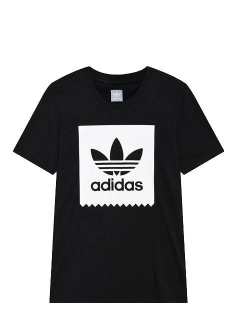 Adidas Originals Logo Round Neck Sports Short Sleeve - Black