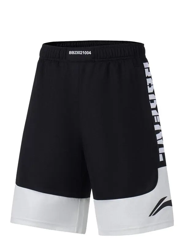 LI-NING Badfive Logo Basketball Shorts - Black/white