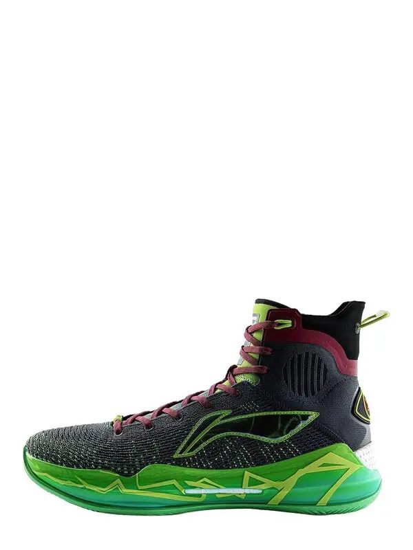 LI-NING Yushuai 13 Hi "fusing Point" High-top Sneakers - Black/green