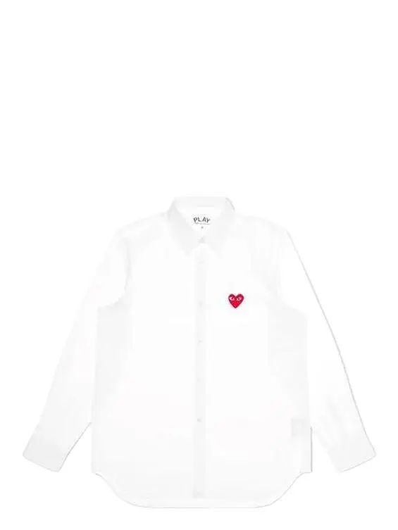 Play Comme Des Garcon Shirt With Emblem - White