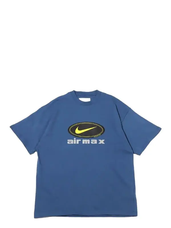 Nike Logo Alphabet Printing Breathable Round Neck Short Sleeve Dark Blue T-shirt - Default Color