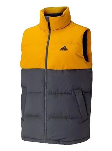 Adidas Down Vest With Stand Collar - Yellowblackmulti-color