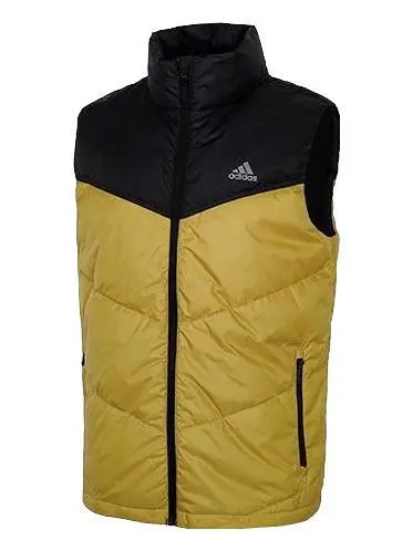 Adidas Down Padded Vest Jacket - Yellow Black