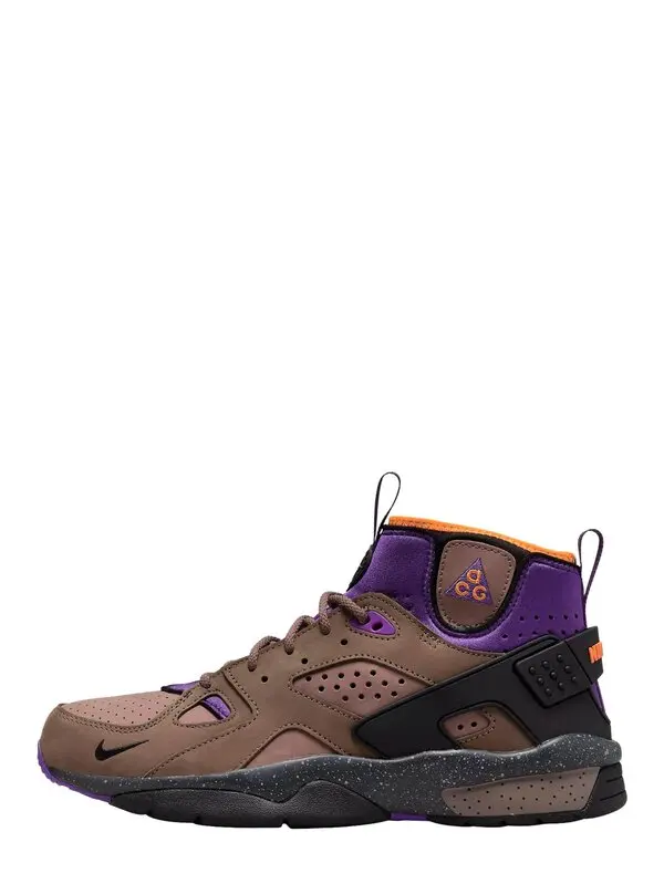 Nike Air Mowabb High Top Sneakers - Trail End Brown/pitch/prism Violet
