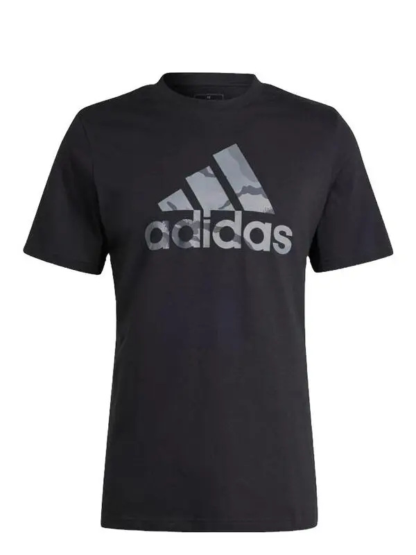 Adidas Camo Badge Of Sport Graphic T-shirt Asia Sizing - Black
