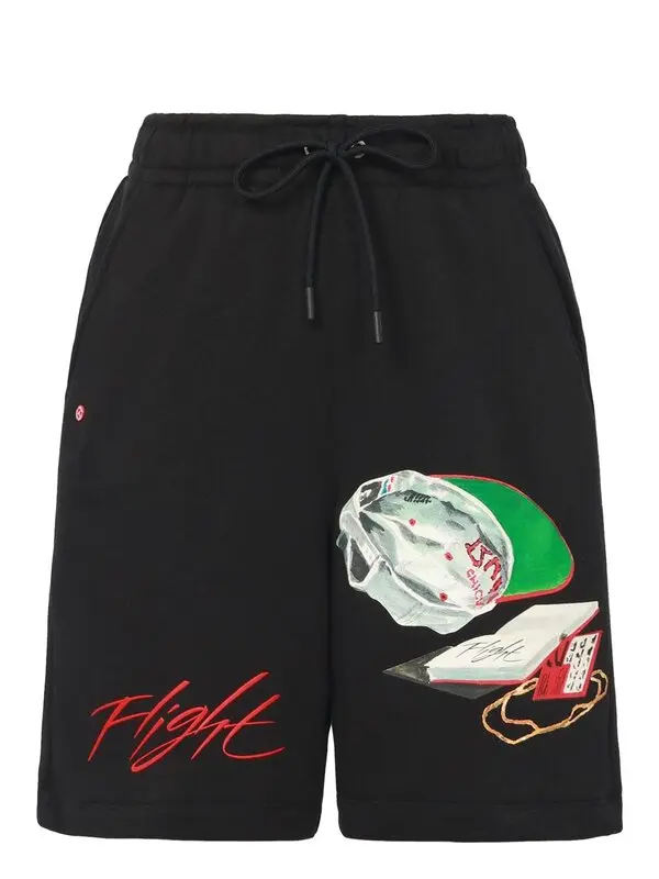 JORDAN Alphabet Pattern Printing Straight Sports Shorts - Default Colorway