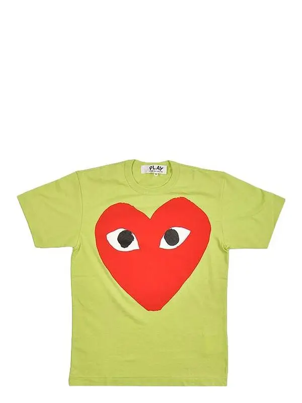 Play Comme Des Garcon Red Heart T-shirt - Green