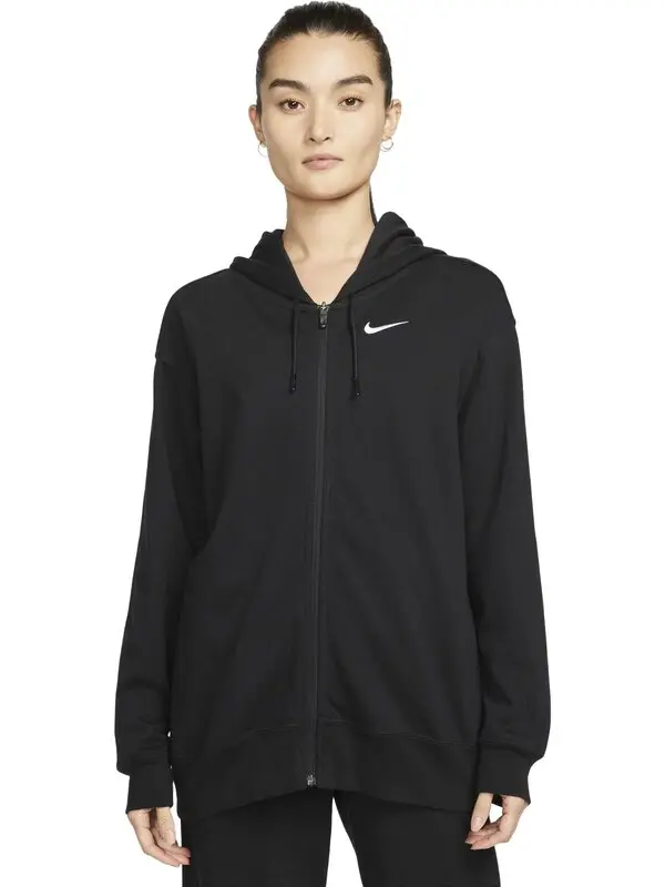 Nike Oversized Full-zip Hoodie Jacket - Black