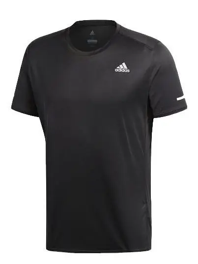 Adidas Run Tee Cg Running Sports Round Neck Short Sleeve - Black