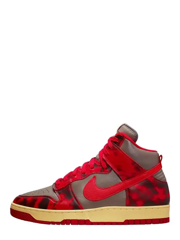 Nike Dunk High 1985 Acid Wash Sneakers - Red/gray