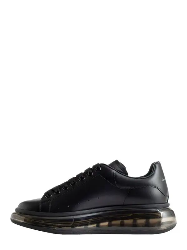 Alexander McQueen Oversized Sneaker With Shiny Sole - Black