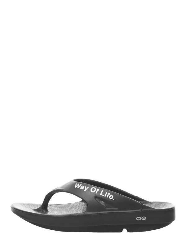 OOFOS X Takahiromiyashita The Soloist Way Of Life Flip-flop - Black/white