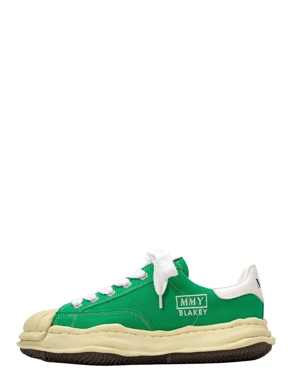 Mihara Yasuhiro Blakey Vl Og Sole Canvas Low-top Sneakers - Green/white