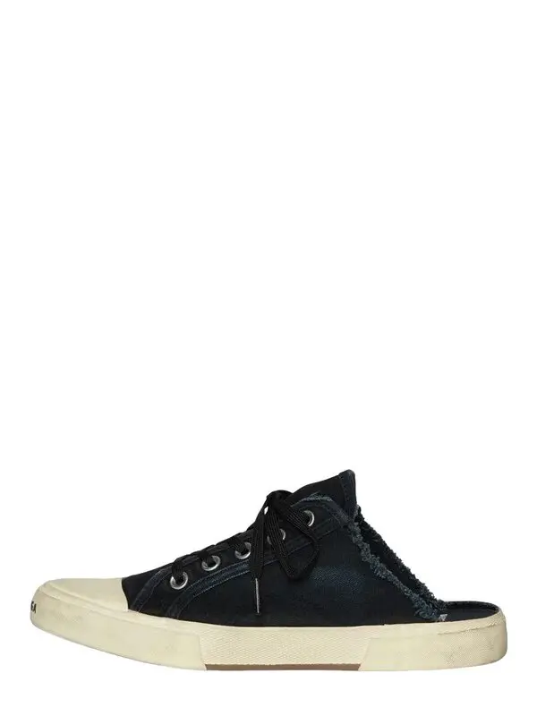 Balenciaga Mules Distressed Cotton - Black/white