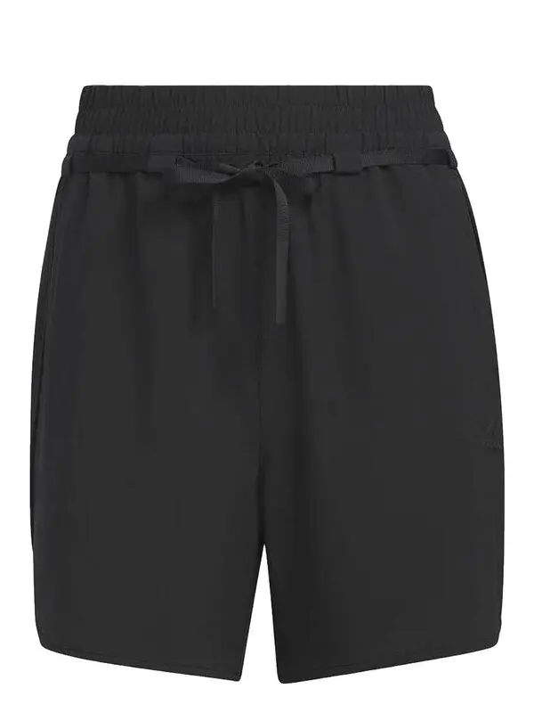 Adidas Breathable Loose-fit Woven High-waist Shorts - Black