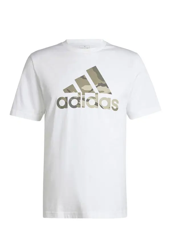Adidas Camo Badge Of Sport Graphic T-shirt Asia Sizing - White