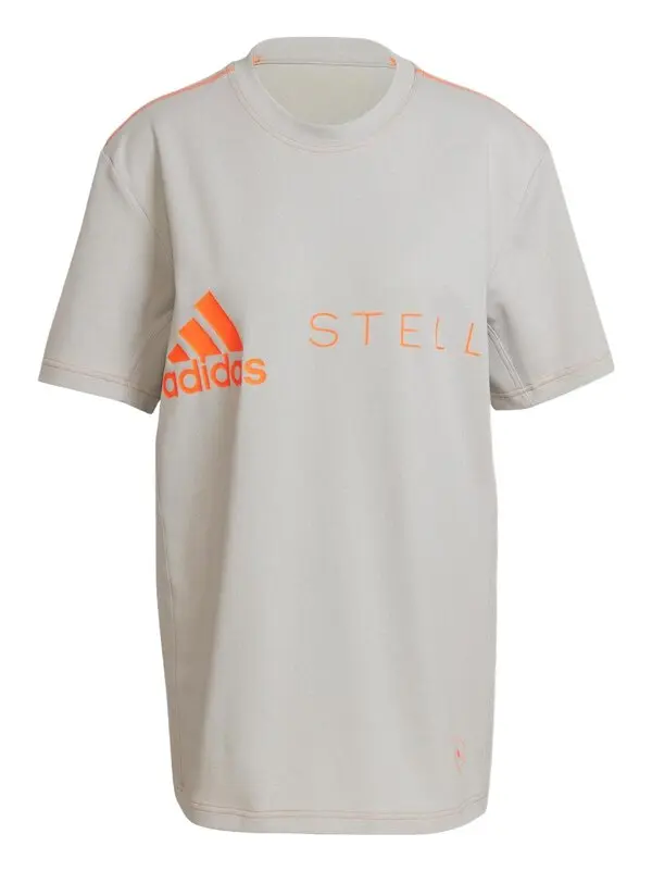 Adidas By Stella Mccartney Logo T-shirt - Grey/orange