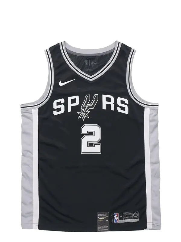 Nike San Antonio Spurs Icon Edition Swingman Jersey Kawhi Leonard 2 - Black/silver