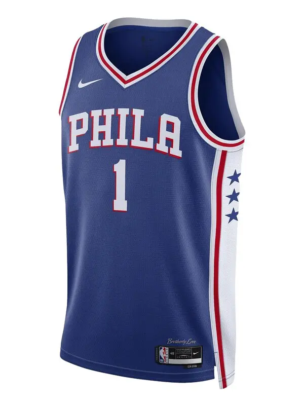 Nike Nba Philadelphia 76ers 22-23 Icon Edition Swingman Jersey James Harden 1 - Blue