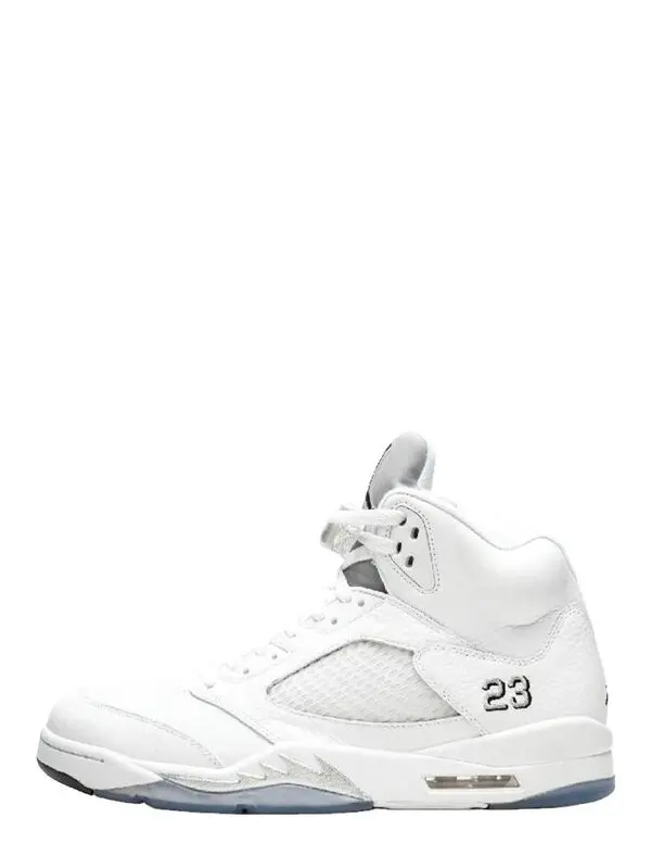 JORDAN 5 Retro "metallic White - White/black-metallic Silver