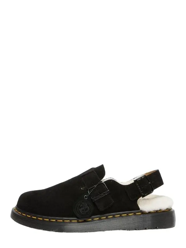 Dr. Martens Jorge Shearling Slingback Mule - Black