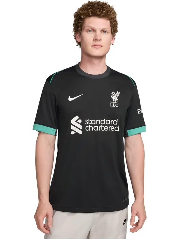 Nike Dri-fit Liverpool Fc 2024/25 Stadium Away Jersey - Black/anthracite/washed Teal
